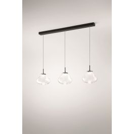 Deva, Pendelleuchte, LED, 42W , Metall und Borsilicatglas, Transparent